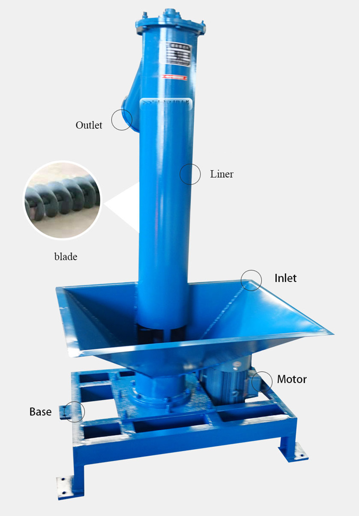 Vertical Screw Conveyor-DAHAN Vibration Machinery