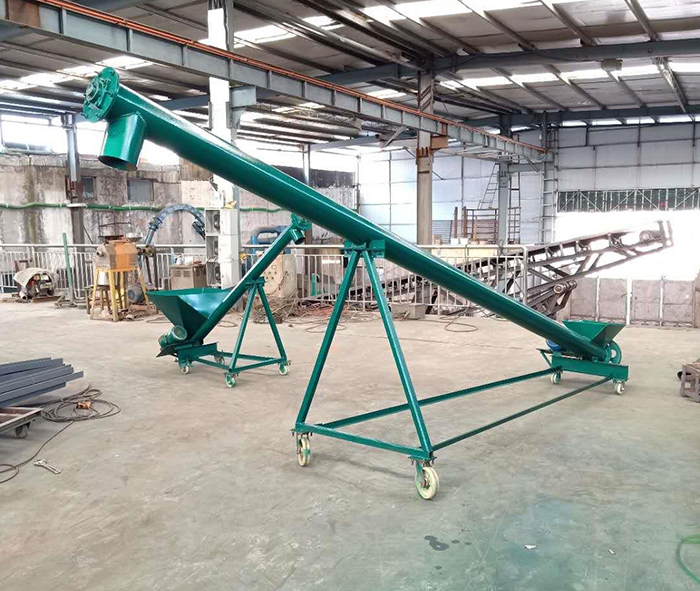 Mobile Inclined Screw Conveyor-DAHAN Vibration Machinery